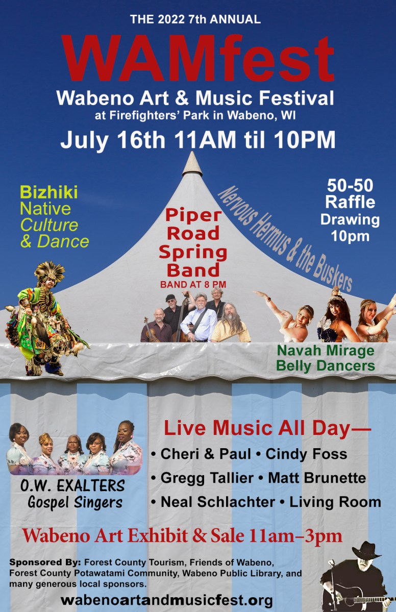 WAM Fest 2022 – Wabeno Art and Music Fest on July 20, 2024